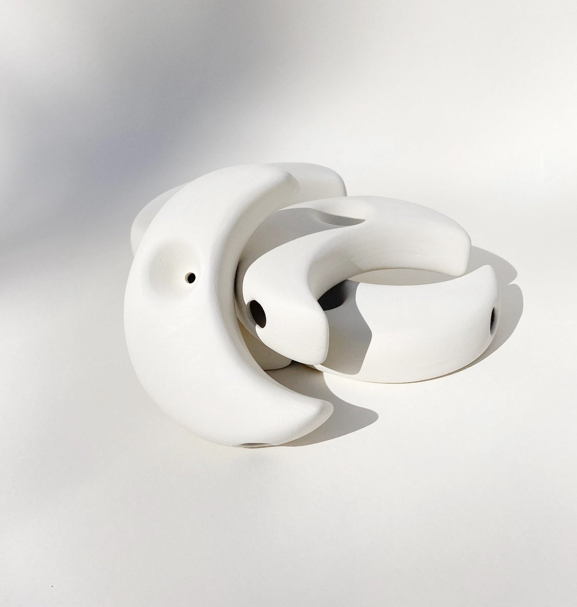 Crescent Moon Bisque Pipe (cone 06) – artnsyn